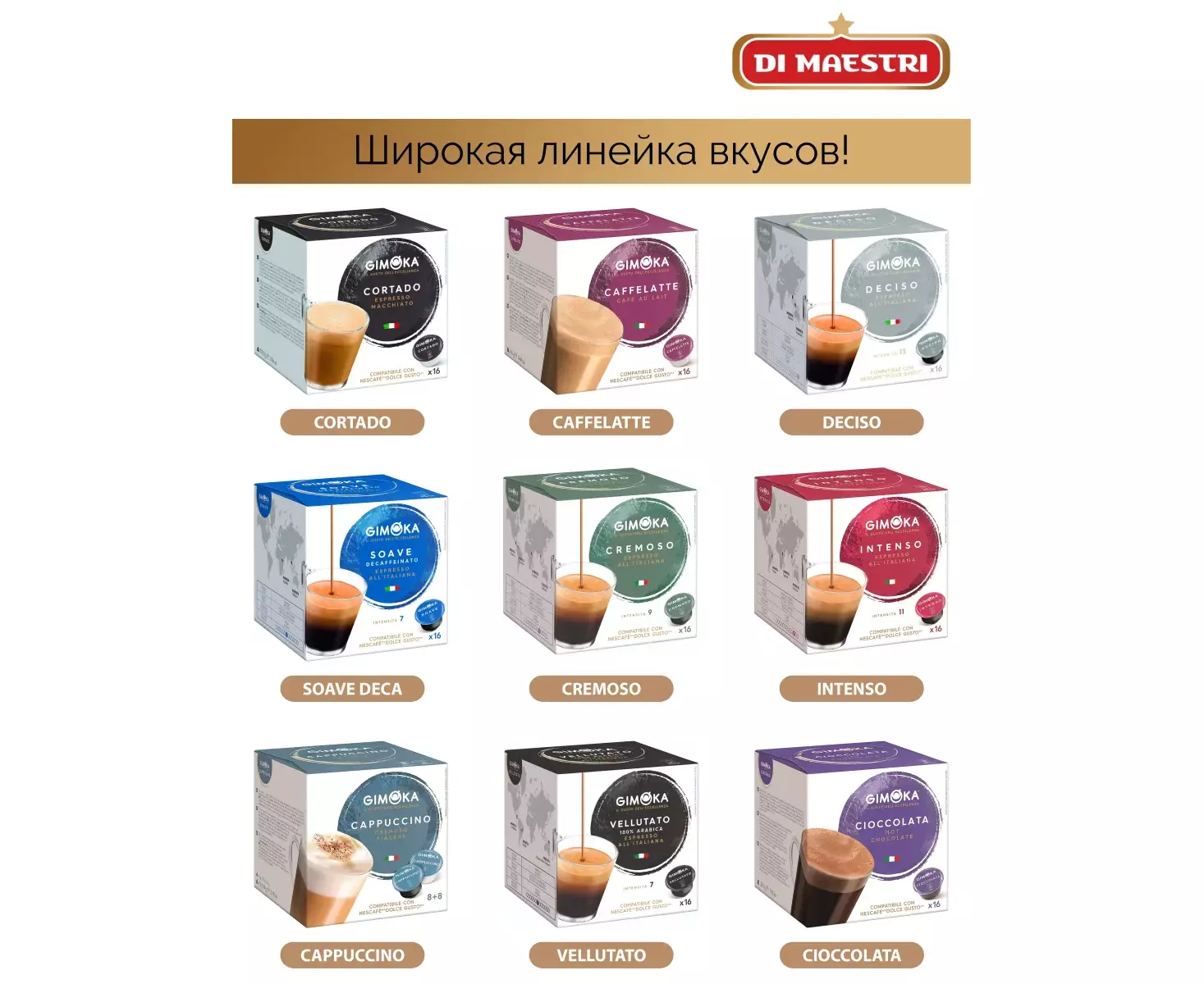 Купить Капсулы формата Dolce Gusto, Espresso Intenso, 16 капсул, Gimoka ...